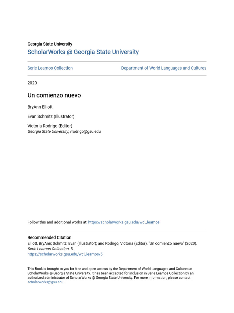 Un Comienzo Nuevo en GSU | PDF