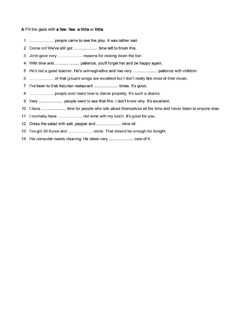 Few Vs Little 1 | PDF