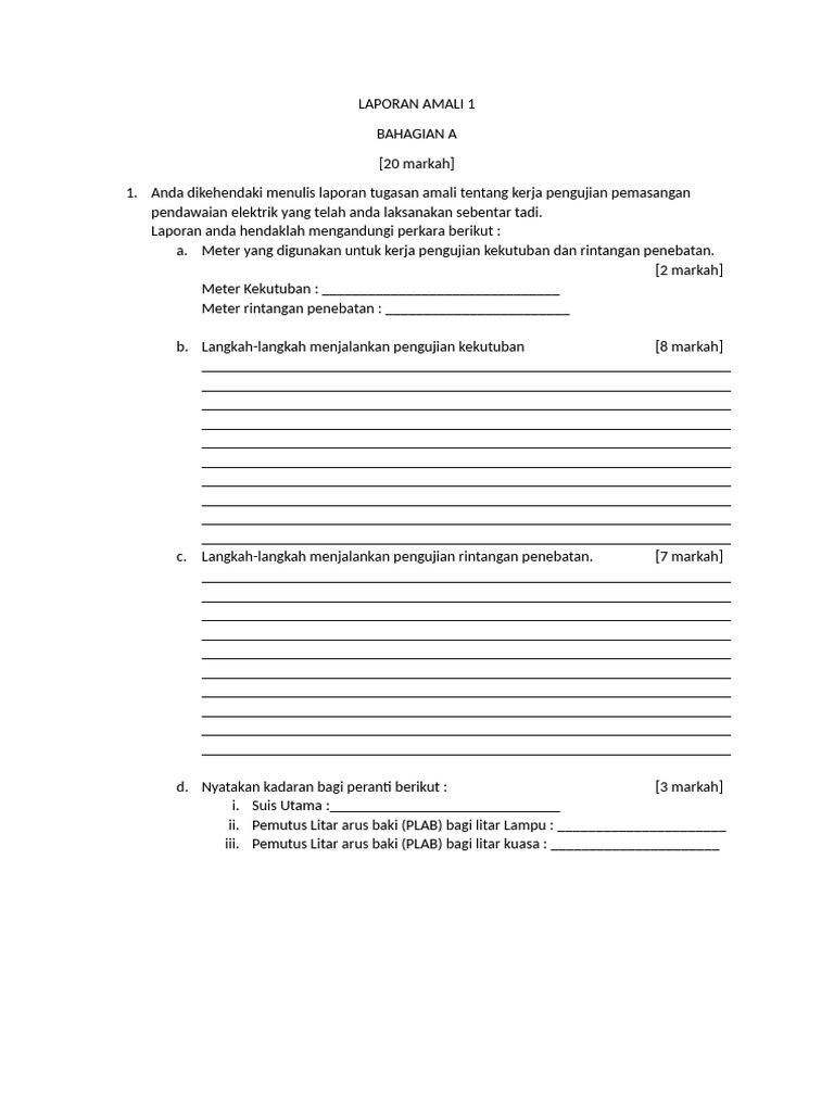 Laporan Amali 1 | PDF
