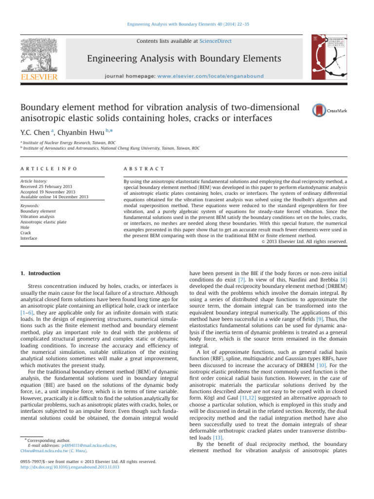 Boundary Elementmethodforvibrationanalysisoftwo-Dimensional ...