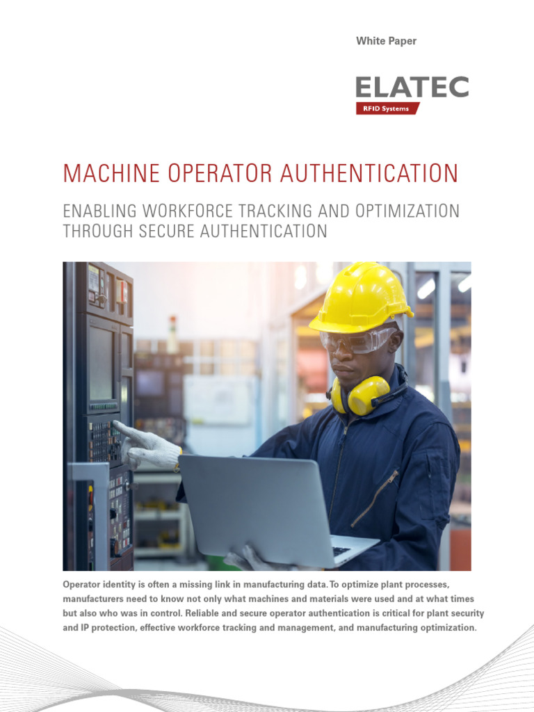 Secure Machine Operator Authentication | PDF | Radio Frequency ...