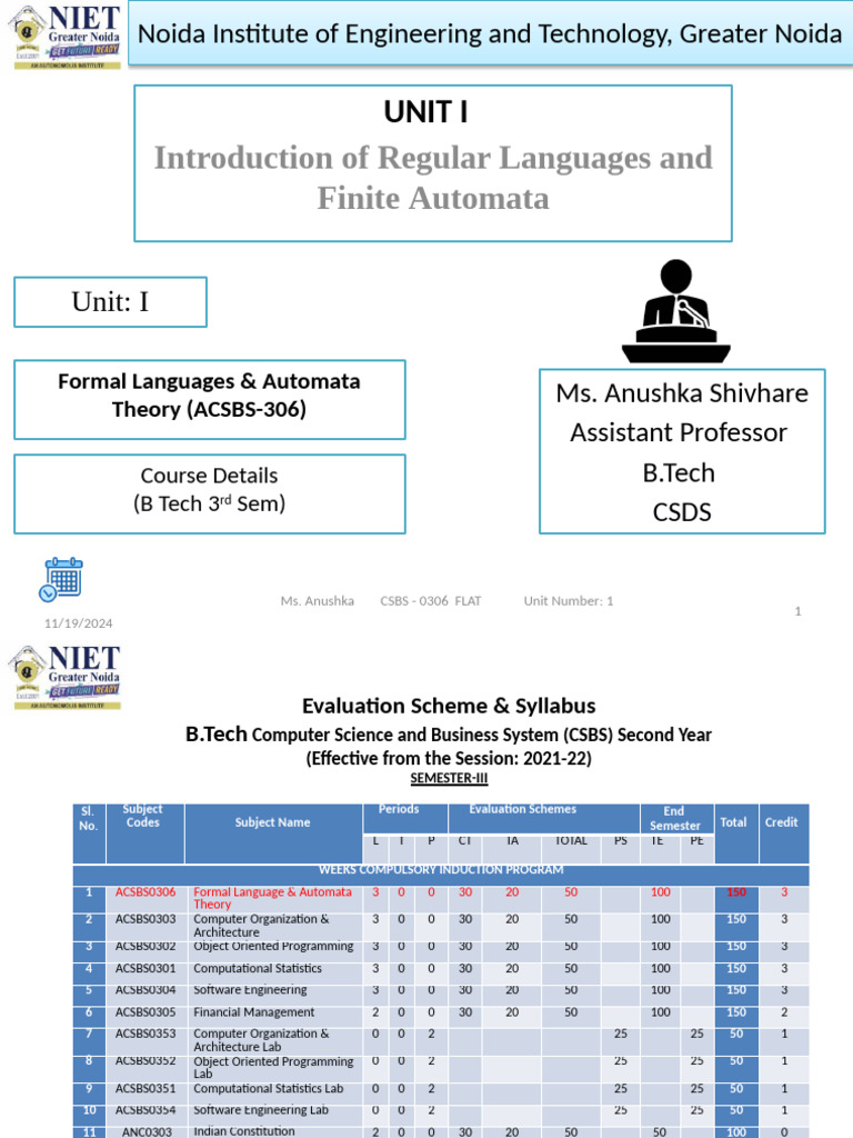 Unit1_FLAT | PDF | Automata Theory | Theory Of Computation Unit1_FLAT | PDF | Automata Theory | Theory Of Computation