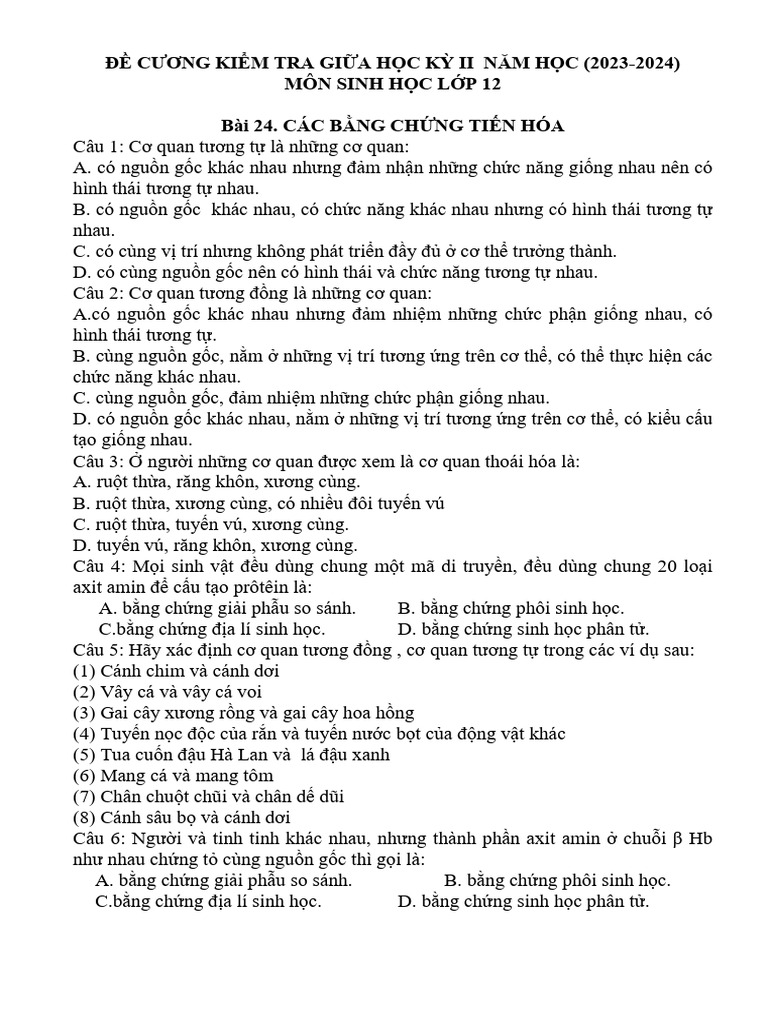 ĐC KTGK HỌC KỲ II NĂM HỌC - gửi HS | PDF