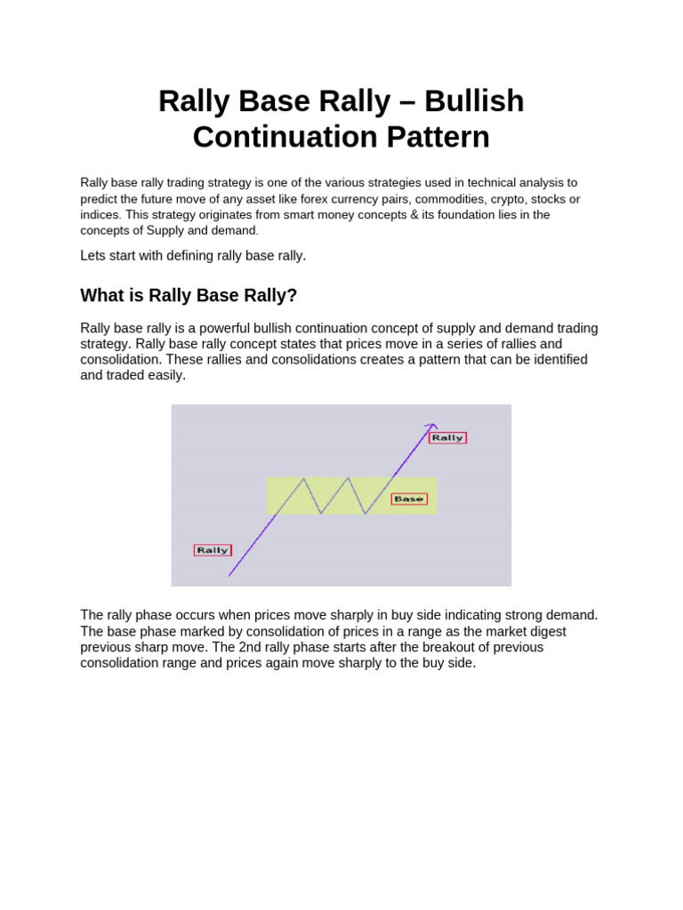 Rally Base Rally - Bullish Continuation Pattern | PDF | Market Trend ...