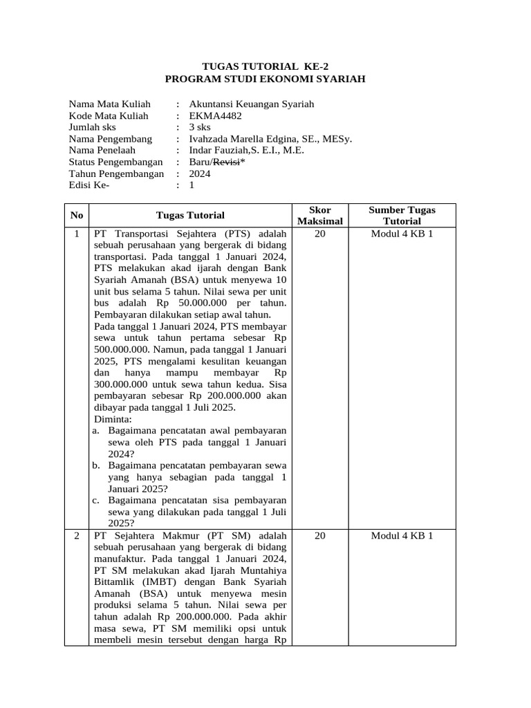 Tugas Tutorial Ke 2 | PDF