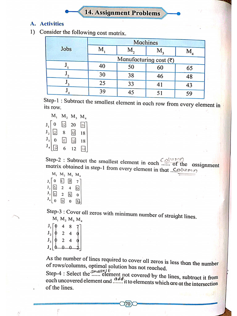 XII - Practical No 14. Assignment Problems | PDF