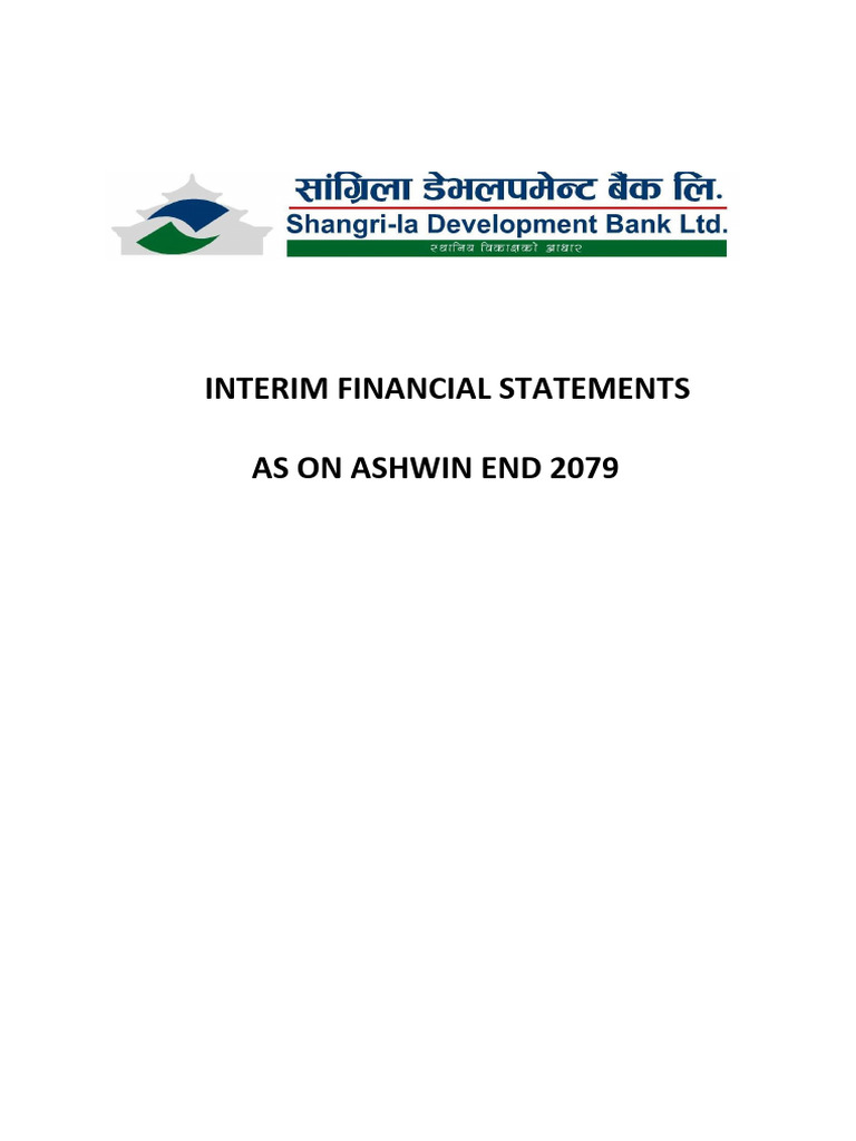 Interim Financial Statements Q3 2079 | PDF | Going Concern | Equity ...