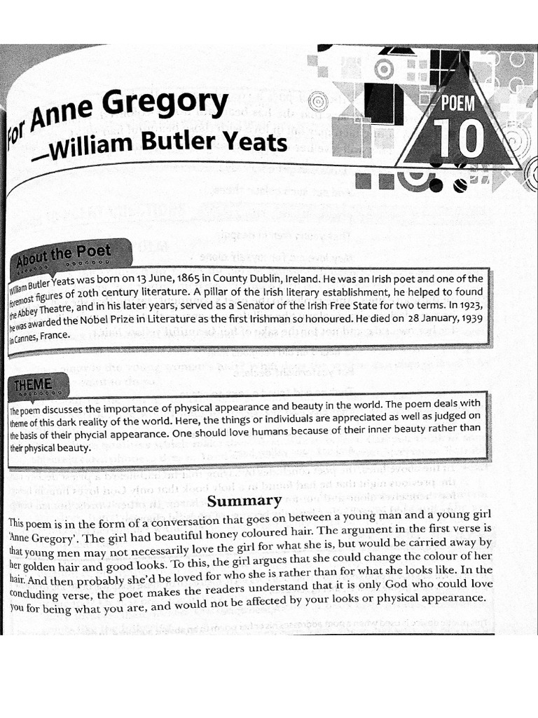 For Anne Gregory | PDF