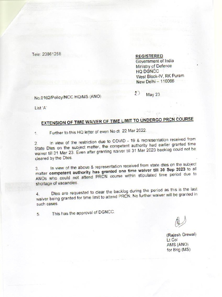 waiver ANO PRCN | PDF