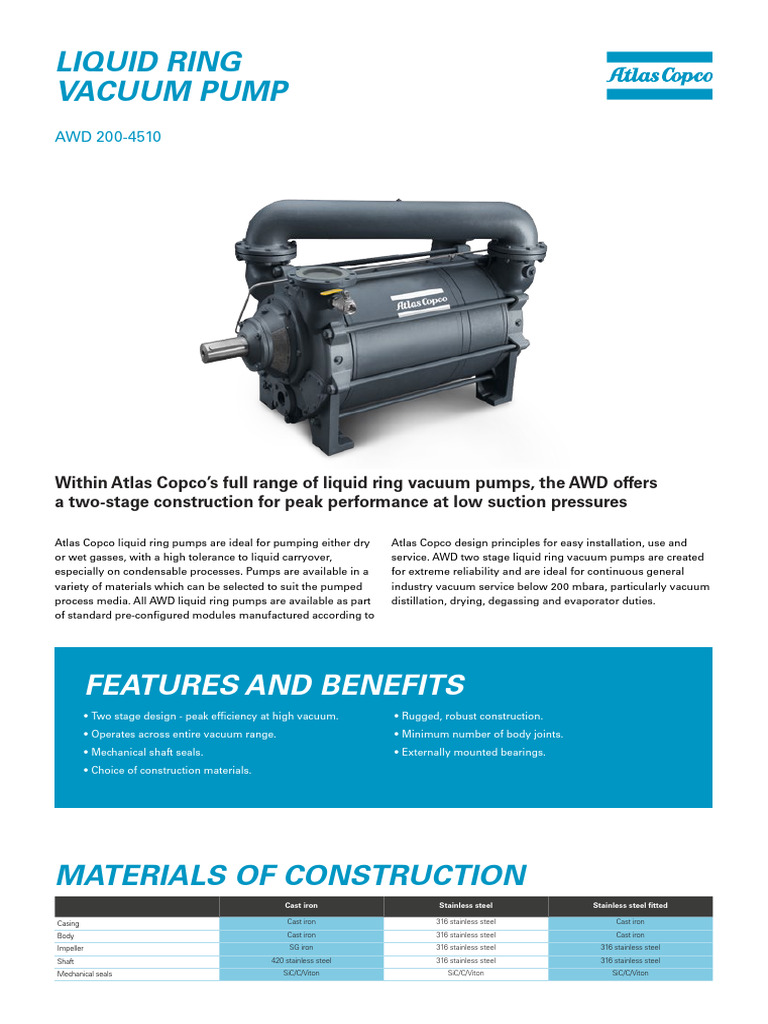 6996 0046 00 AWD - Series - Datasheet - 2015 - 1203 | PDF | Pump | Vacuum