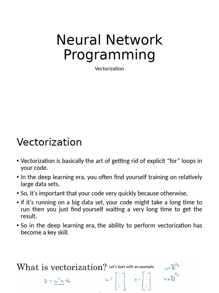 Lec07-1-Vectorization | PDF | Matrix (Mathematics) | Logistic Regression