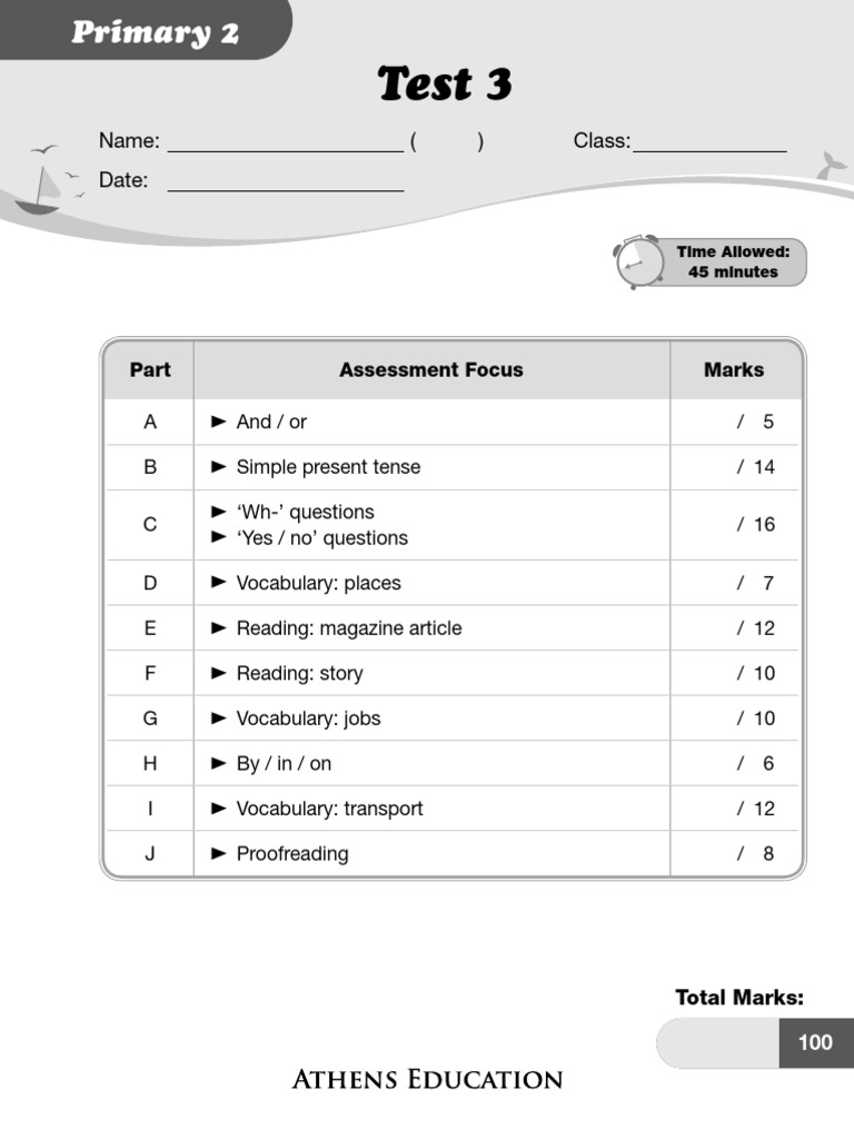 Test 3: Name: Class: Date | PDF