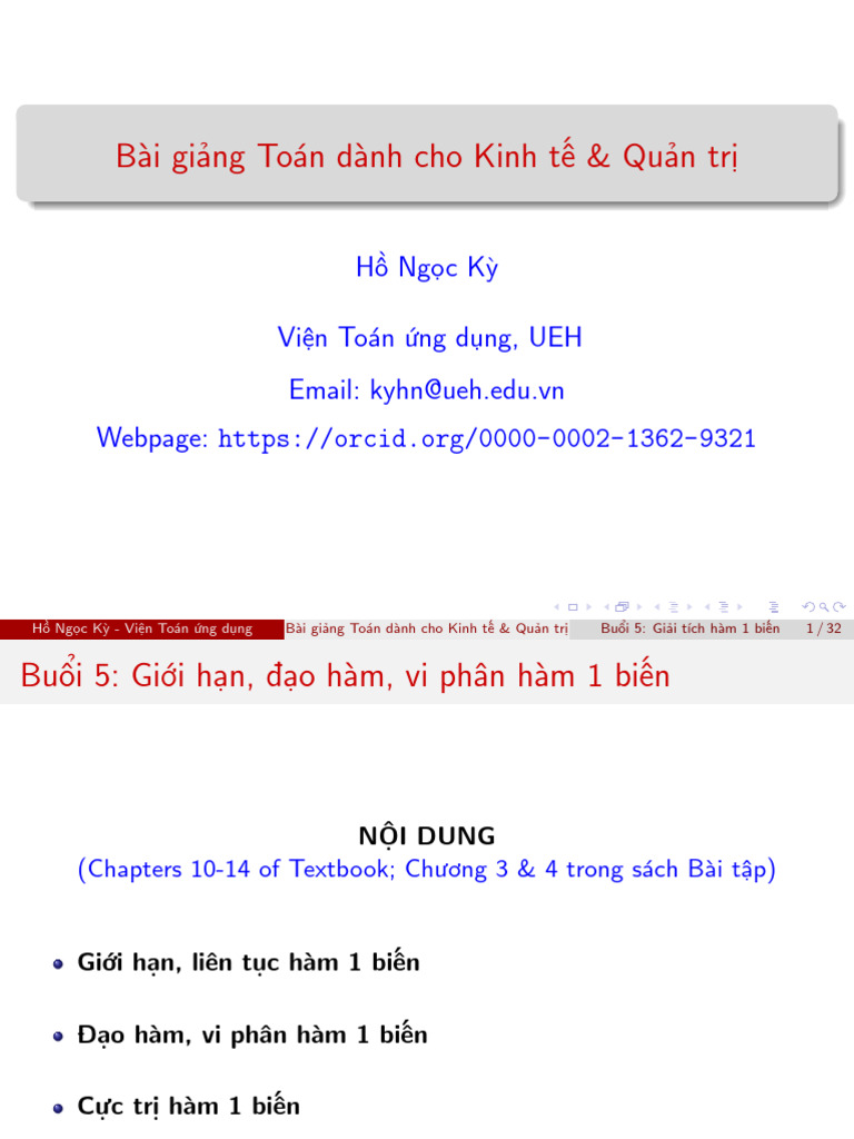 Toan KT QT - Buoi 5 | PDF