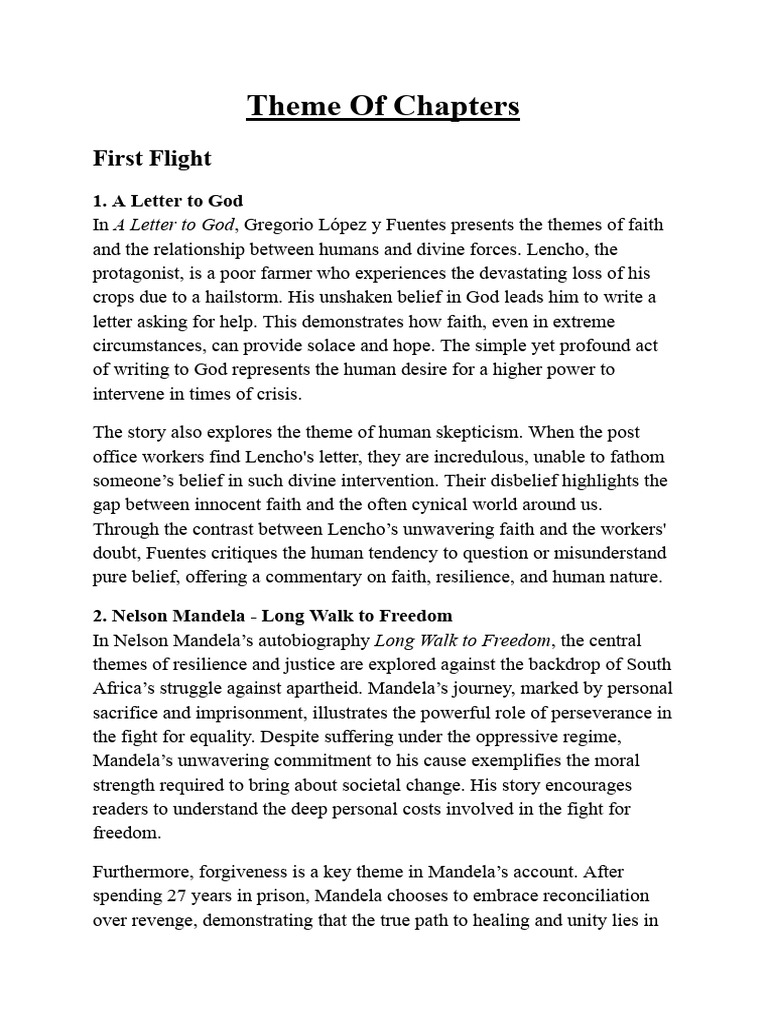 Theme of Chapters | PDF | Courage | Emotions