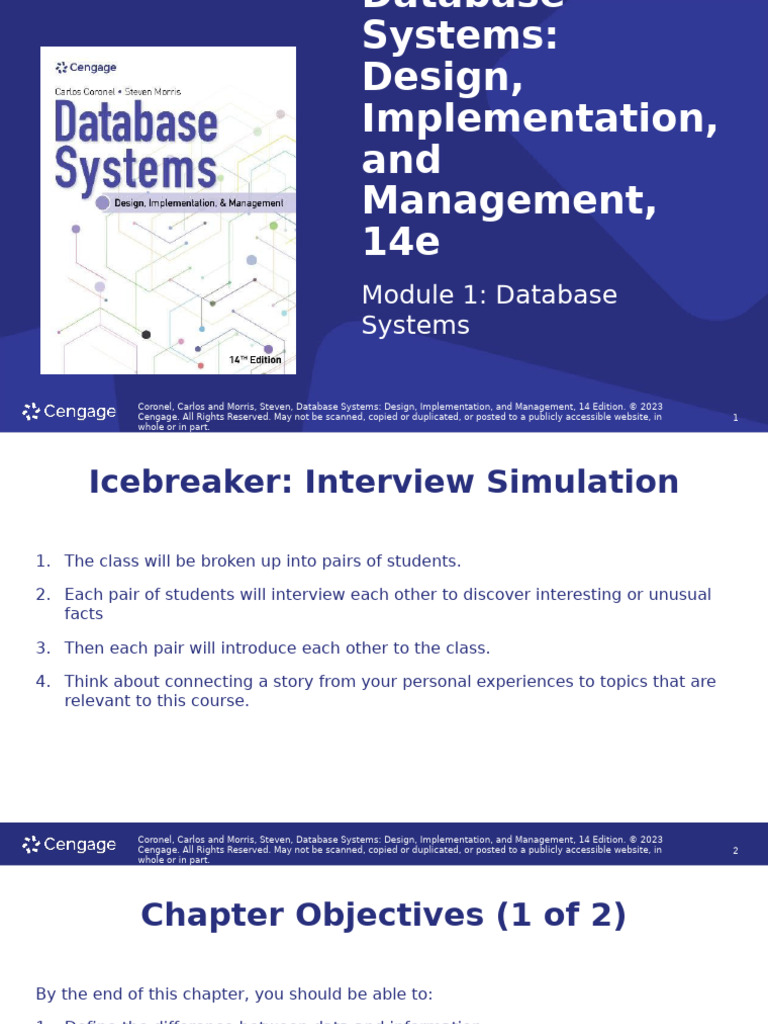 Coronel-Morris DatabaseSystems 14e PPT Mod01 | PDF | Databases | Sql