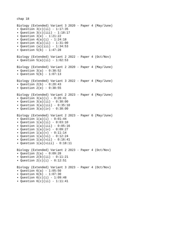 Bio Questions c18 | PDF