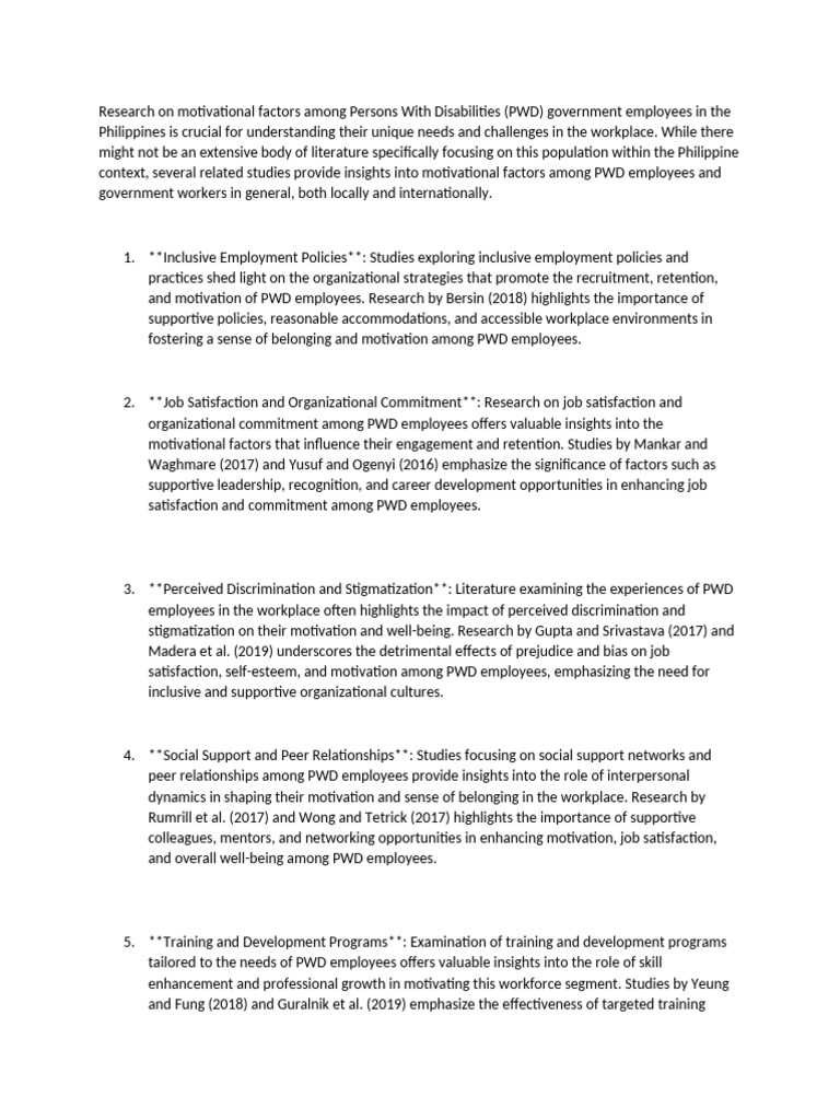 RRL 3 | PDF | Disability | Motivation