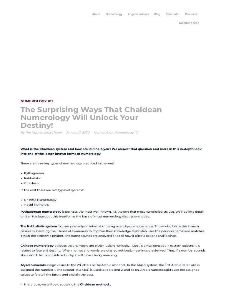 What You Need To Know About Chaldean Numerology | PDF | Babylonia ...