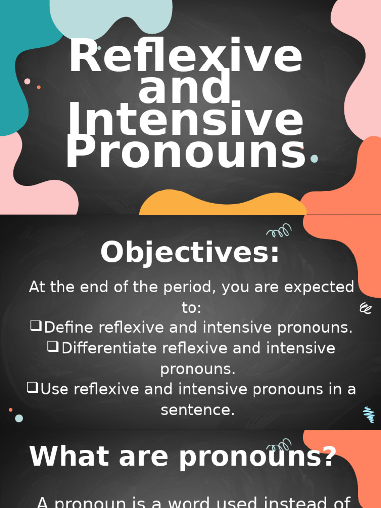 Reflexive and Intensive Pronouns | PDF | Pronoun | Linguistic Morphology