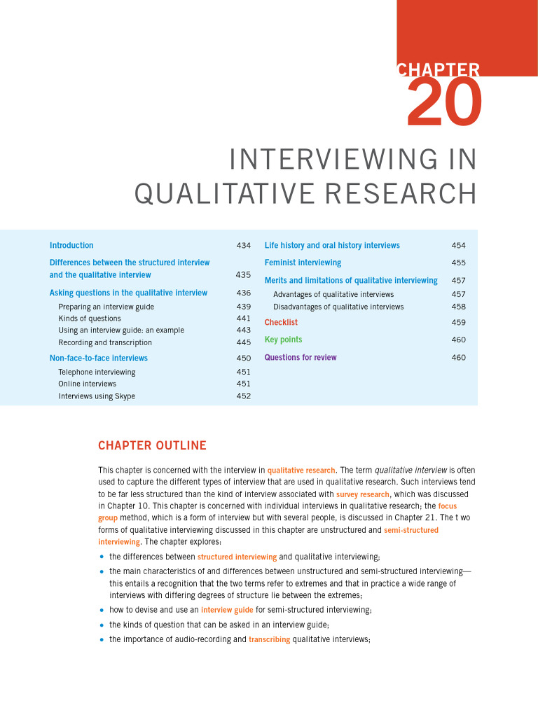 Chapter20-INTERVIEWING IN QUALITATIVE RESEARCH | PDF | Qualitative ...