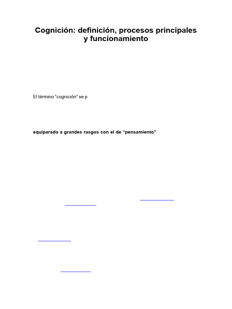 Procesos de la Cognición Humana | PDF | Cognición | Atención