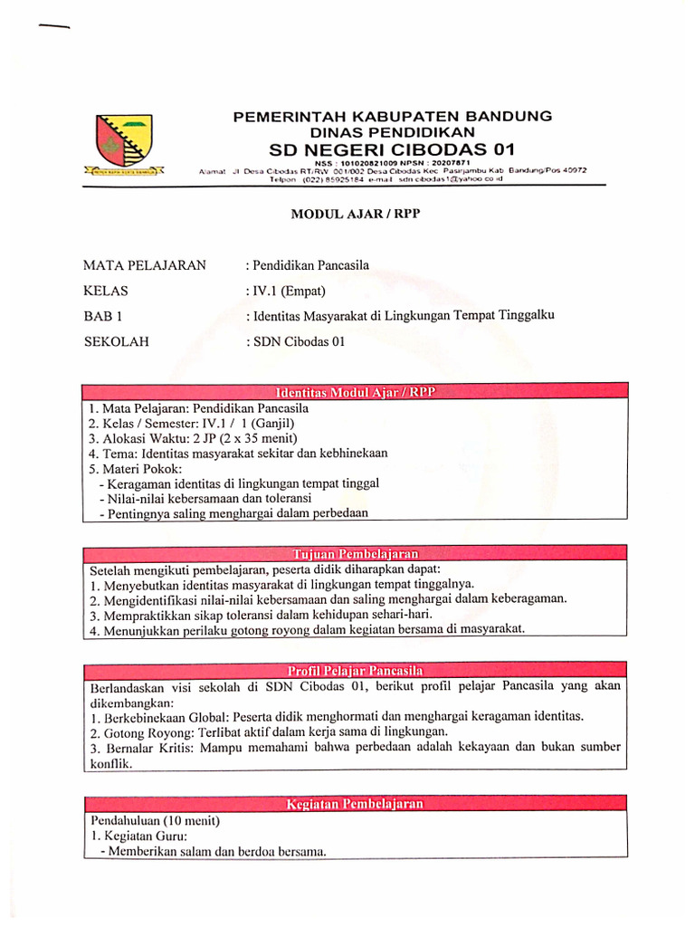 Modul Ajar (RPP) 3 | PDF