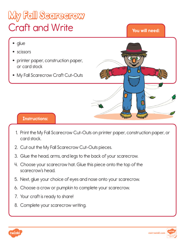 My Fall Scarecrow Craft and Write | PDF | Young Adult