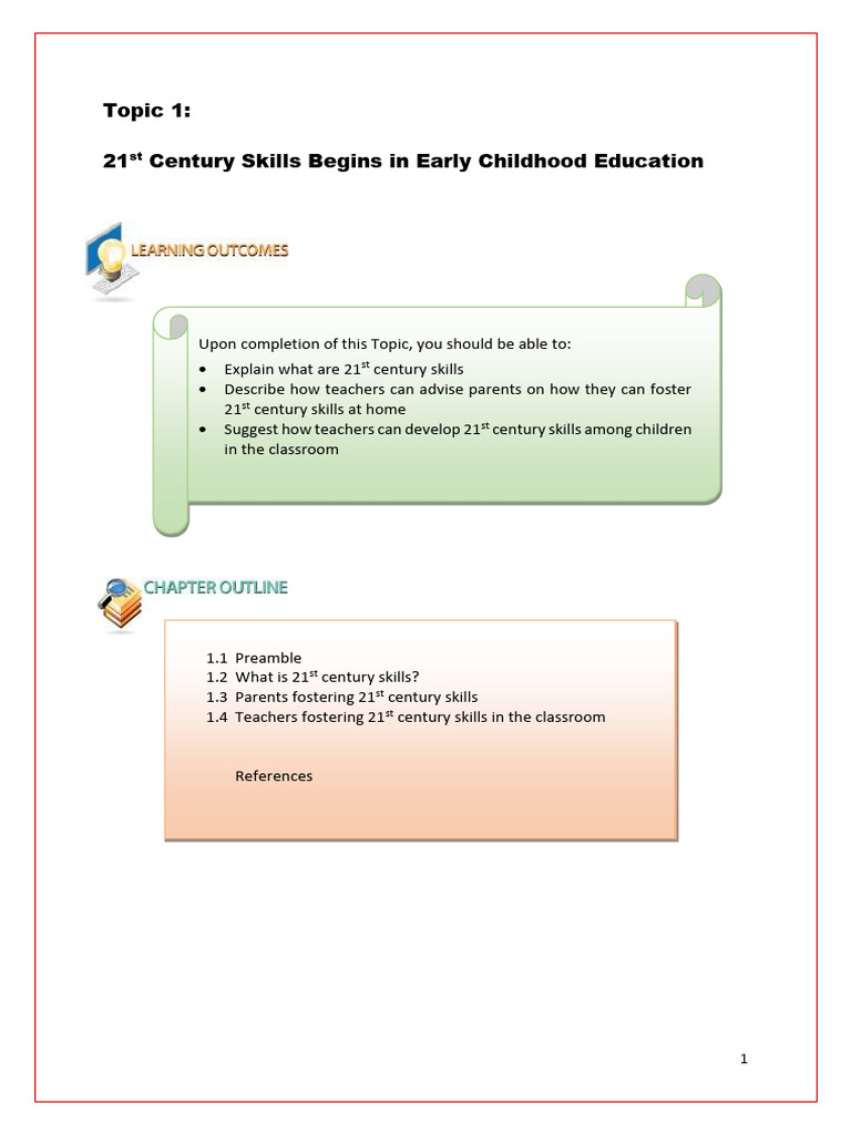 Topic1.SKILLS.21st Century - Children-2 | PDF | Learning | Critical Thinking