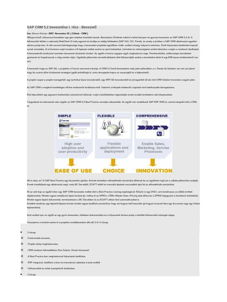 SAP CRM 5 - 2 Bevezetes | PDF