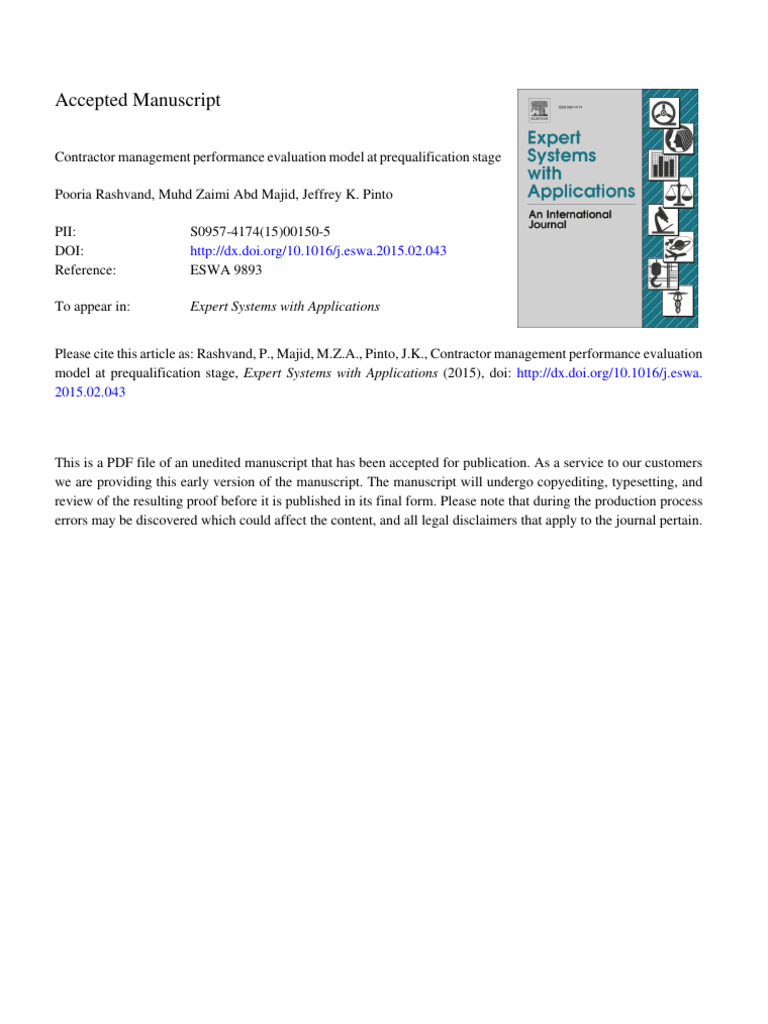 2015-Contractor Management Performance Evaluation Model at ...