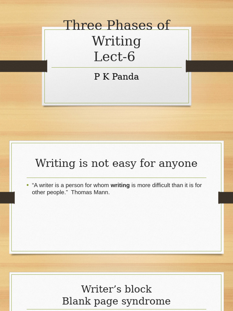 Lect-6 Three Phases of Writing | PDF | Information | Cognition