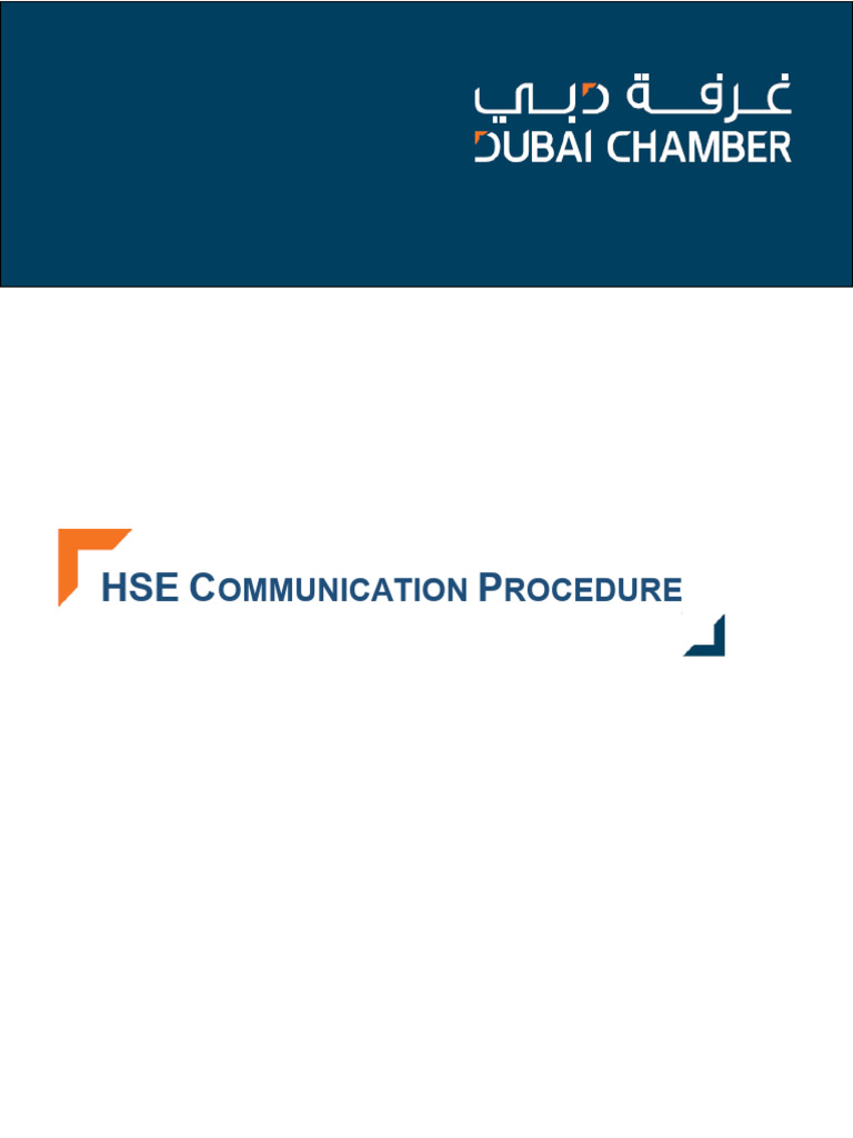 HSE Communication Procedure V 3.0 | PDF | Regulatory Compliance ...