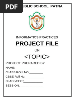 Computer Project Front Page | PDF