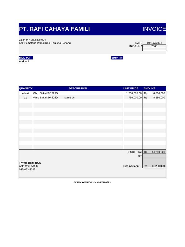 Invoice Vibro | PDF