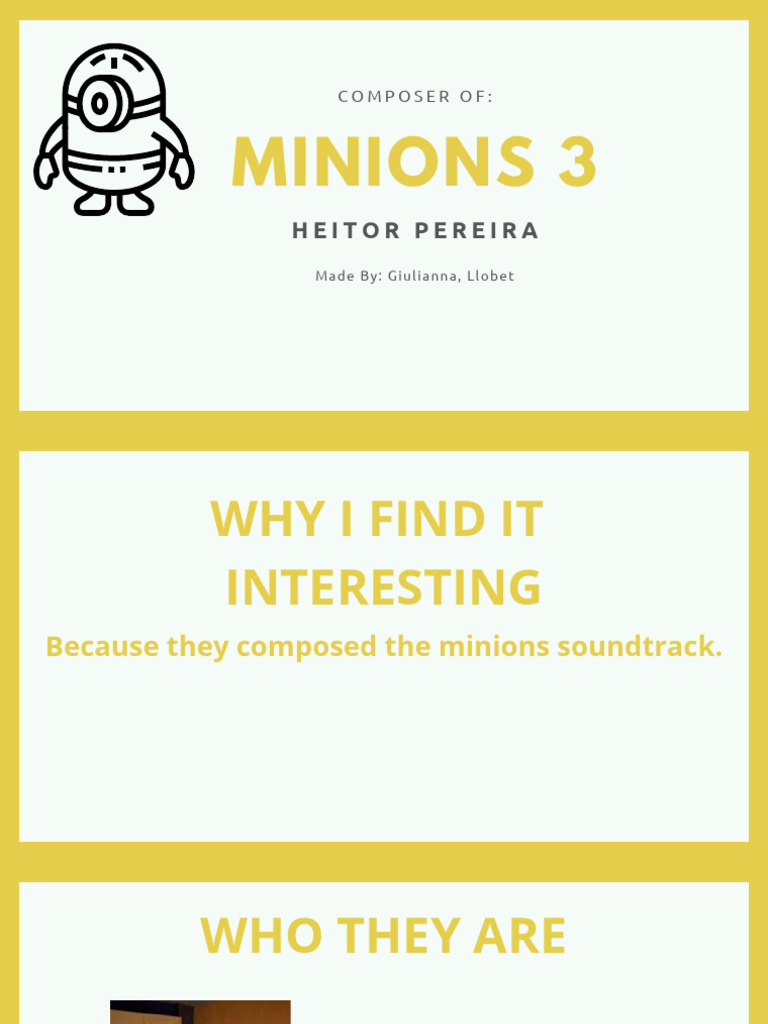 Minions 3 Soundtrack by Pereira & Williams | PDF