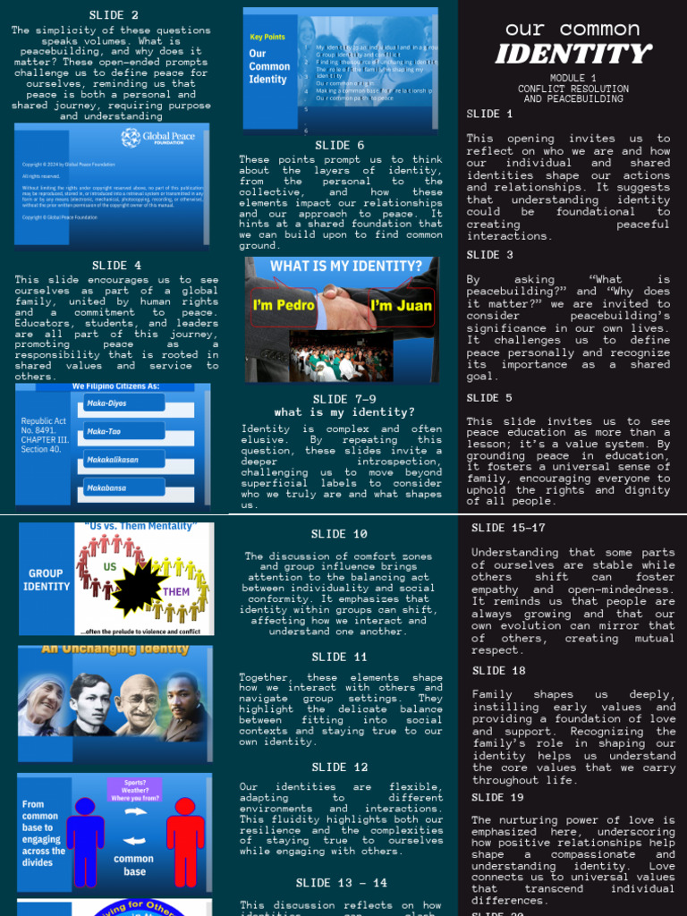 1 Our Common Identity - PPTX 1.PDF 055227 | PDF | Identity (Social ...