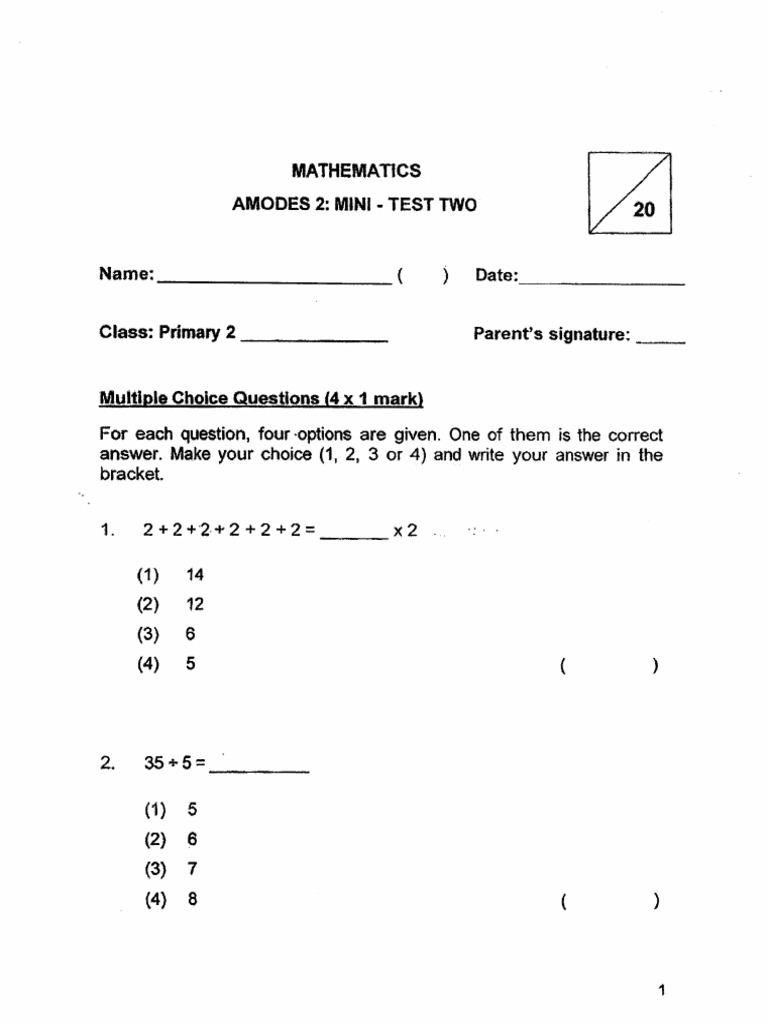 Maths SA1 2017 Catholic High | PDF