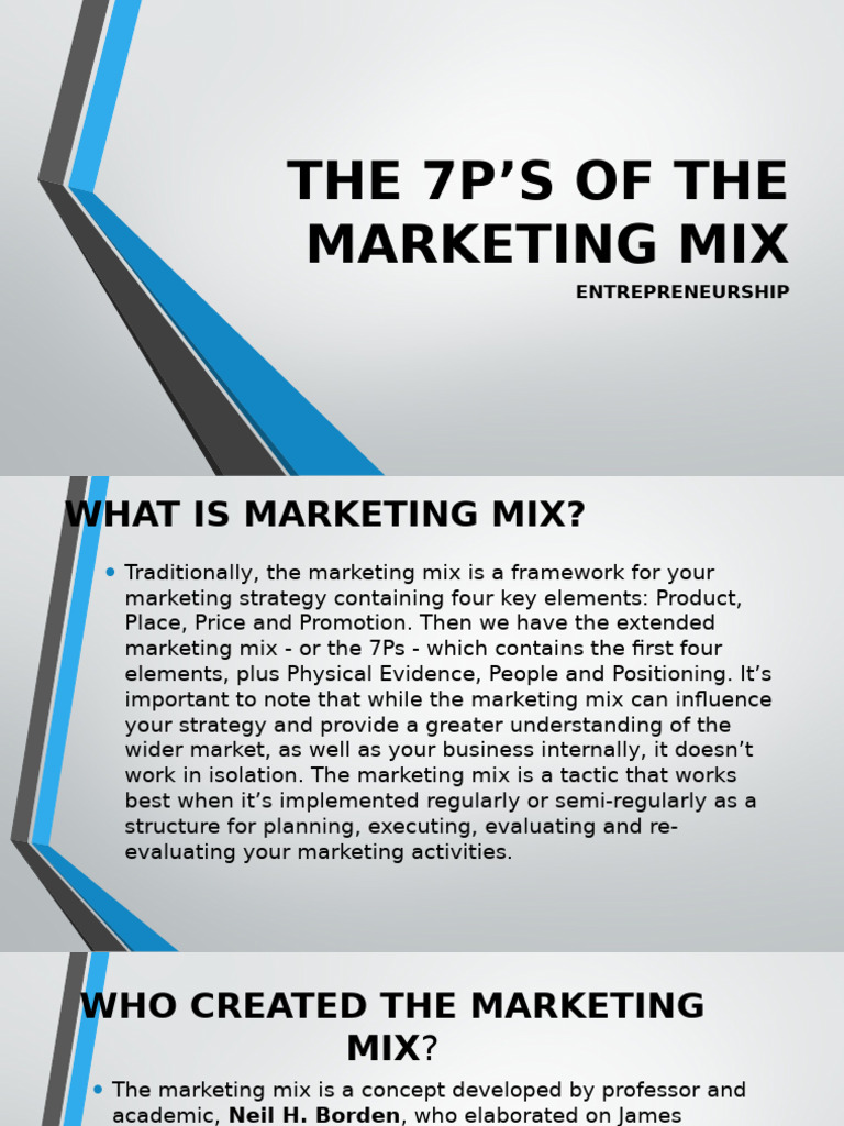 Understanding the 7Ps of Marketing Mix | PDF | Marketing | Pricing