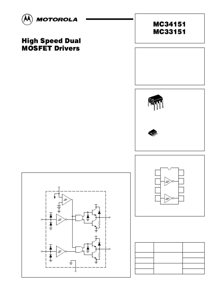 MC34151 | PDF | Field Effect Transistor | Mosfet