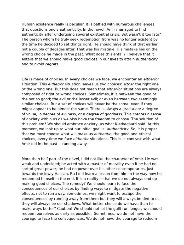 Human Existence | PDF | Authenticity (Philosophy)