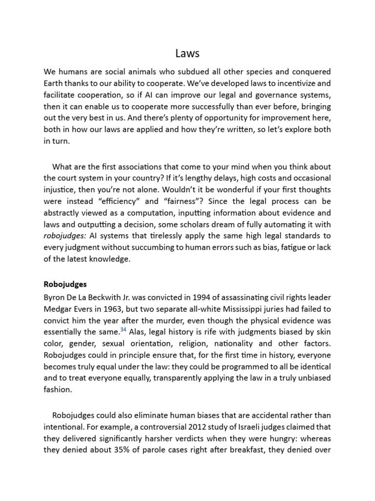 Laws Chapter - EN | PDF | Artificial Intelligence | Intelligence (AI) & Semantics