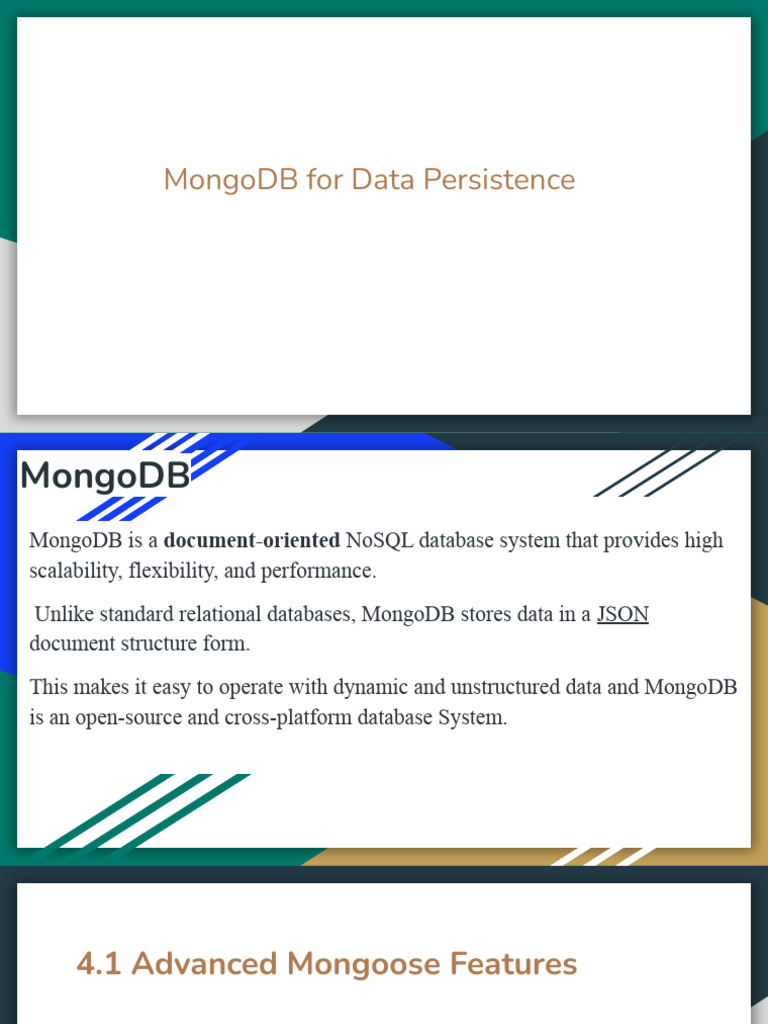 MongoDB Data Persistence and Security Guide | PDF | Transport Layer Security | Mongo Db