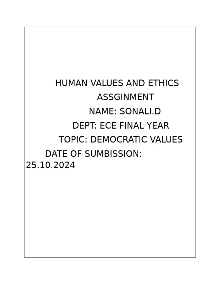 Human Values and Ethics K | PDF