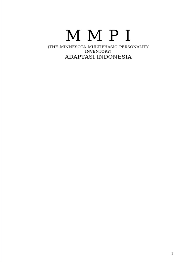 PDF Soal Mmpi - Compress | PDF