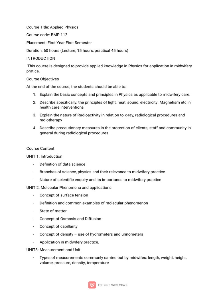 Physics Note 1 | PDF