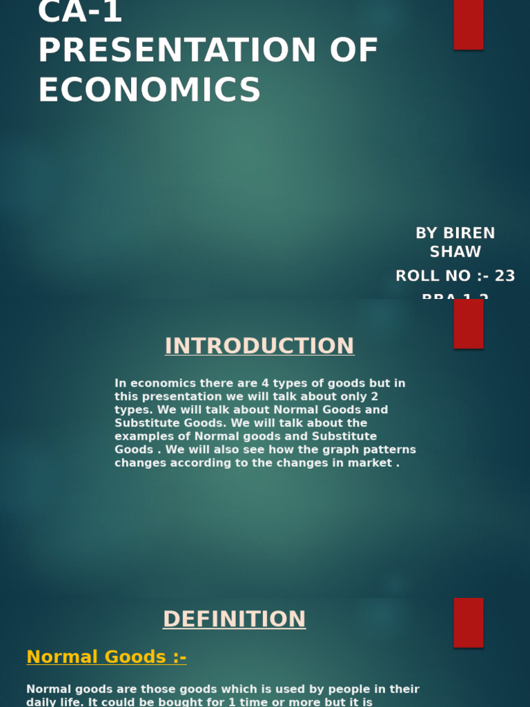 Biren Economics PPT (1) (2) (1) New | PDF | Demand Curve | Demand