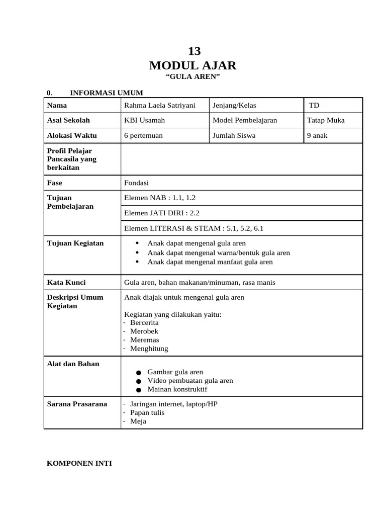 Pekan 13 (Gula Aren) | PDF