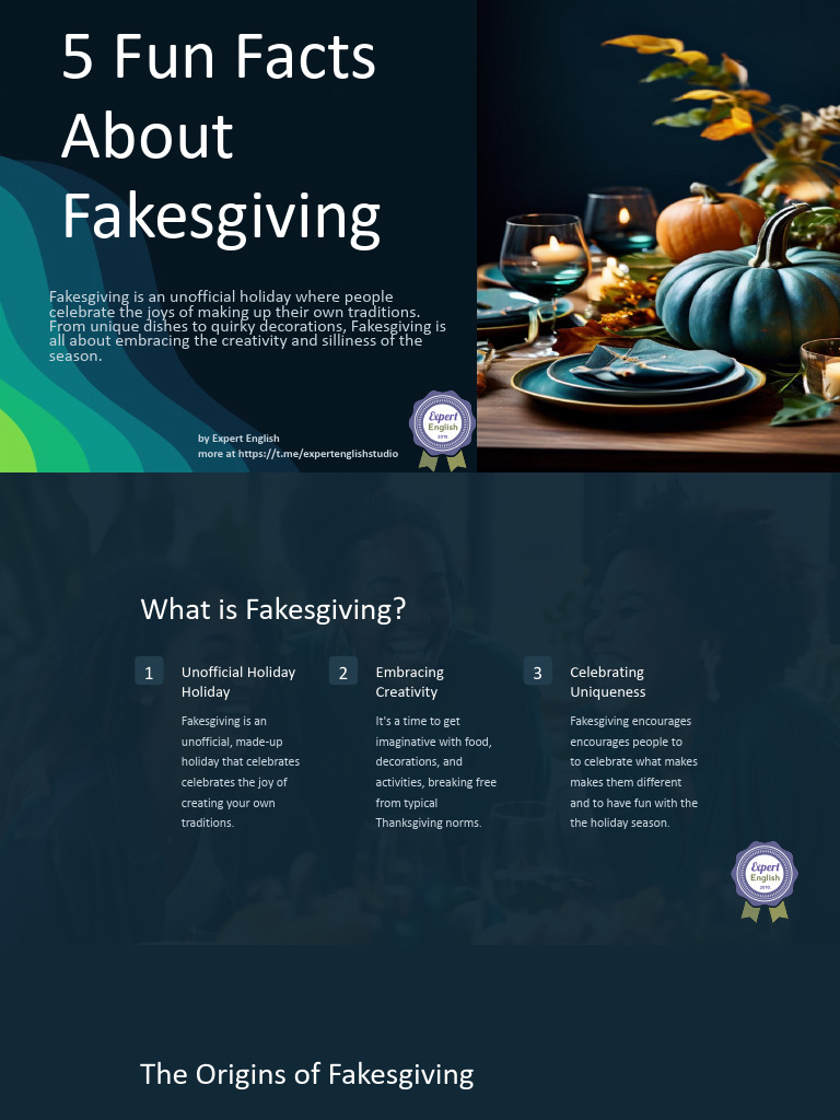 5 Fun Facts About Fakesgiving | PDF | Foods | Cuisine