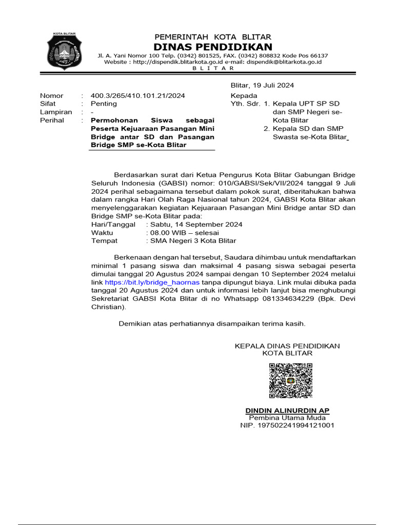 Permohonan Mini Bridge Gabsi | PDF