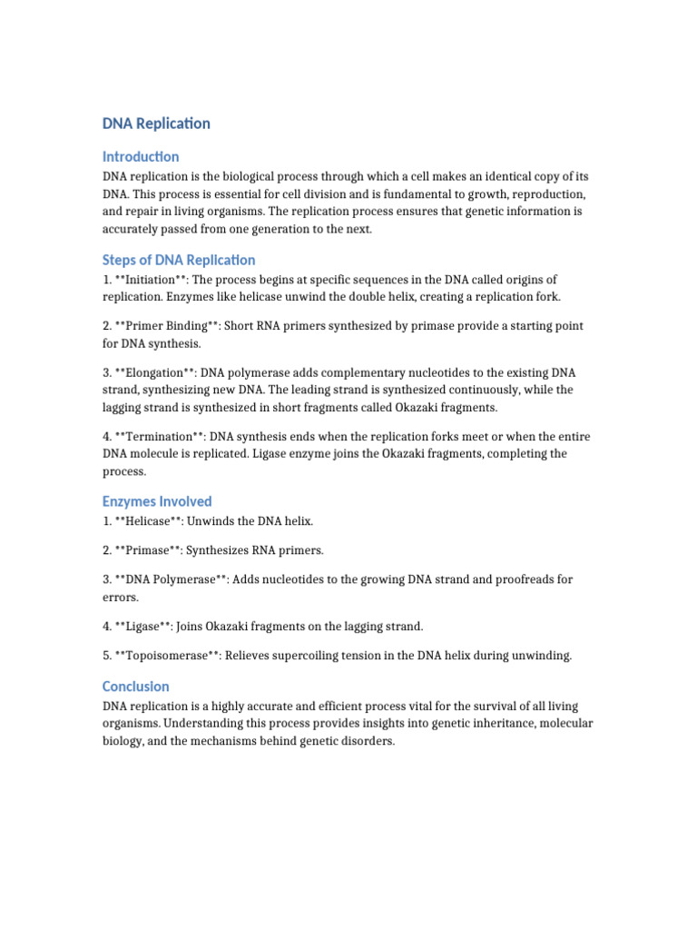 DNA Replication | PDF